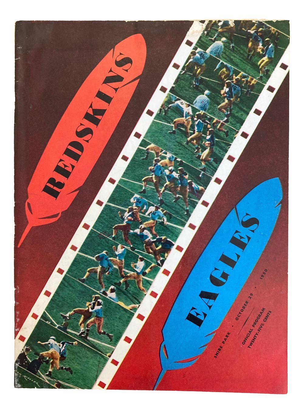 1950 Eagles vs Redskins Game Program | Pristine Auction