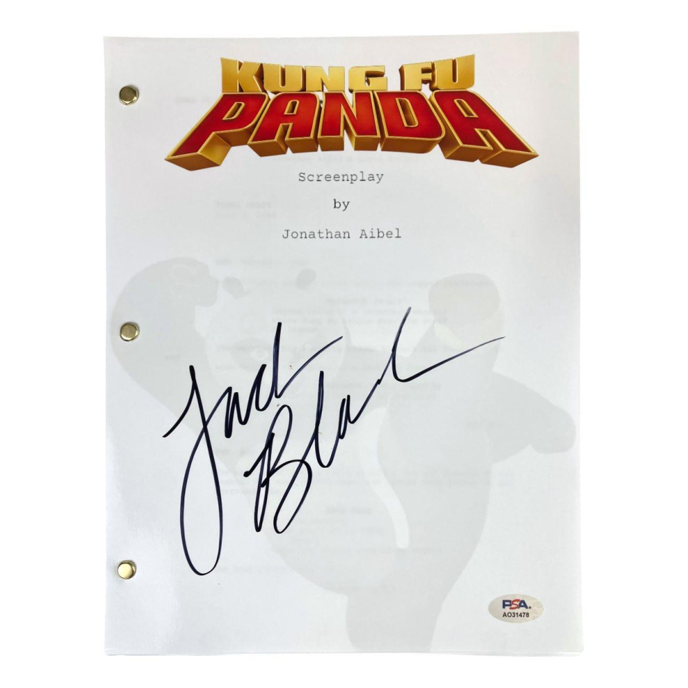 Jack Black Signed "Kung Fu Panda" Movie Script (PSA) | Pristine Auction