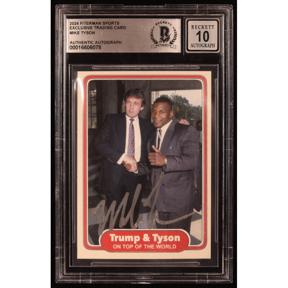 Mike Tyson Signed 2024 Fiterman Sports Exclusive Trading Card (BGS ...