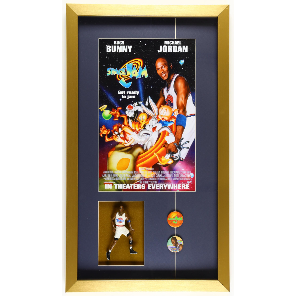 "Space Jam" Custom Deep Shadowboxed Frame Print Display with Michael ...