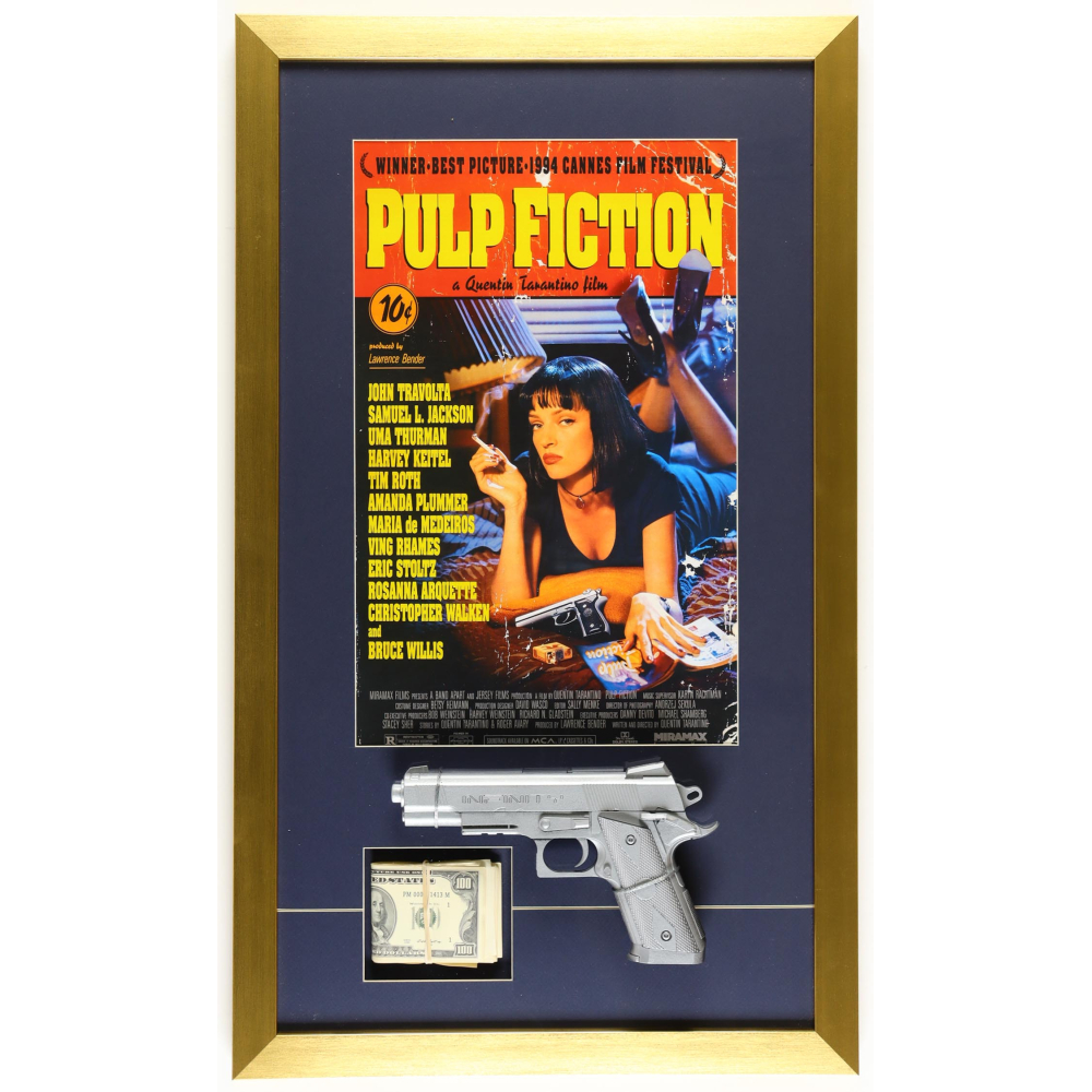 "Pulp Fiction" Custom Framed Movie Poster Print Display with Prop ...