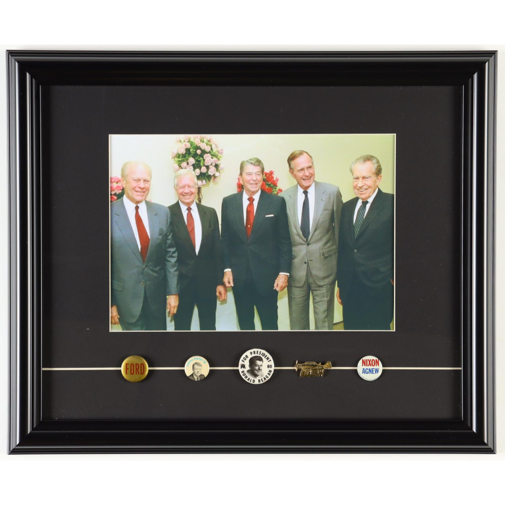 "5 Presidents in the Oval Office" Custom Framed Photo Display with ...