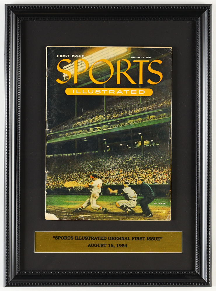 1954 Vintage "Sports Illustrated" First Issue Custom Framed Magazine ...