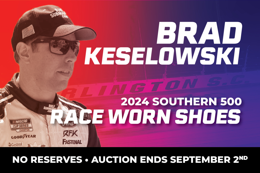 Brad Keselowski Signed 2024 NASCAR Southern 500 Race-Worn Shoes (PA ...