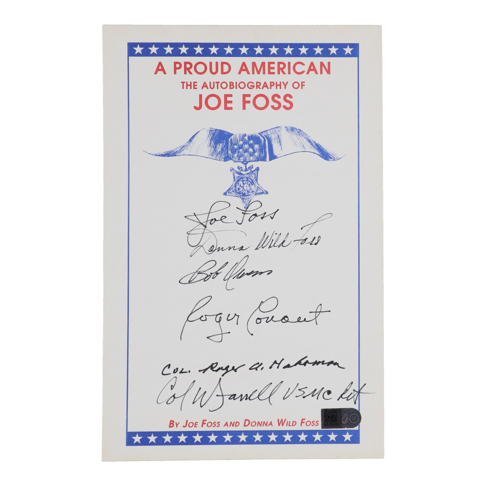 A Proud American Bookplate Signed by (6) with Joe Foss, Donna Wild Foss ...