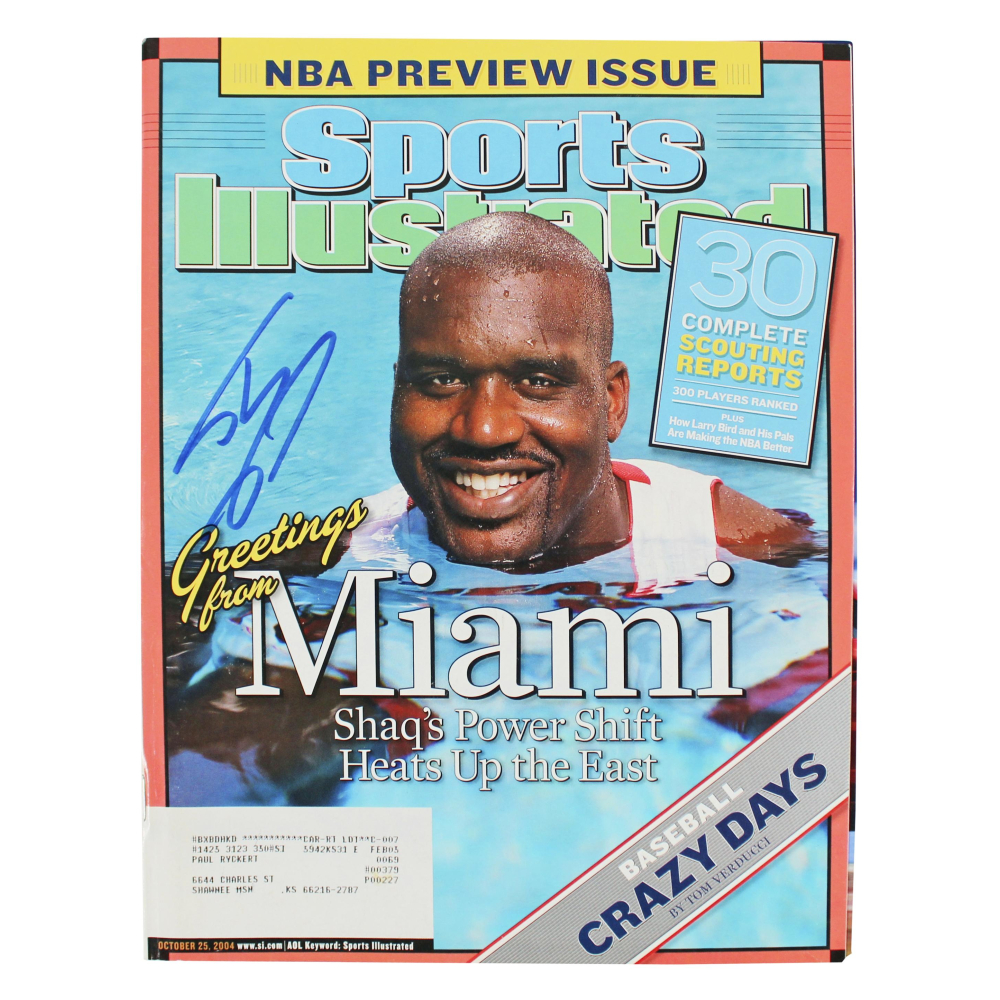 Shaquille O'Neal Signed 2004 Sports Illustrated Magazine (Beckett ...