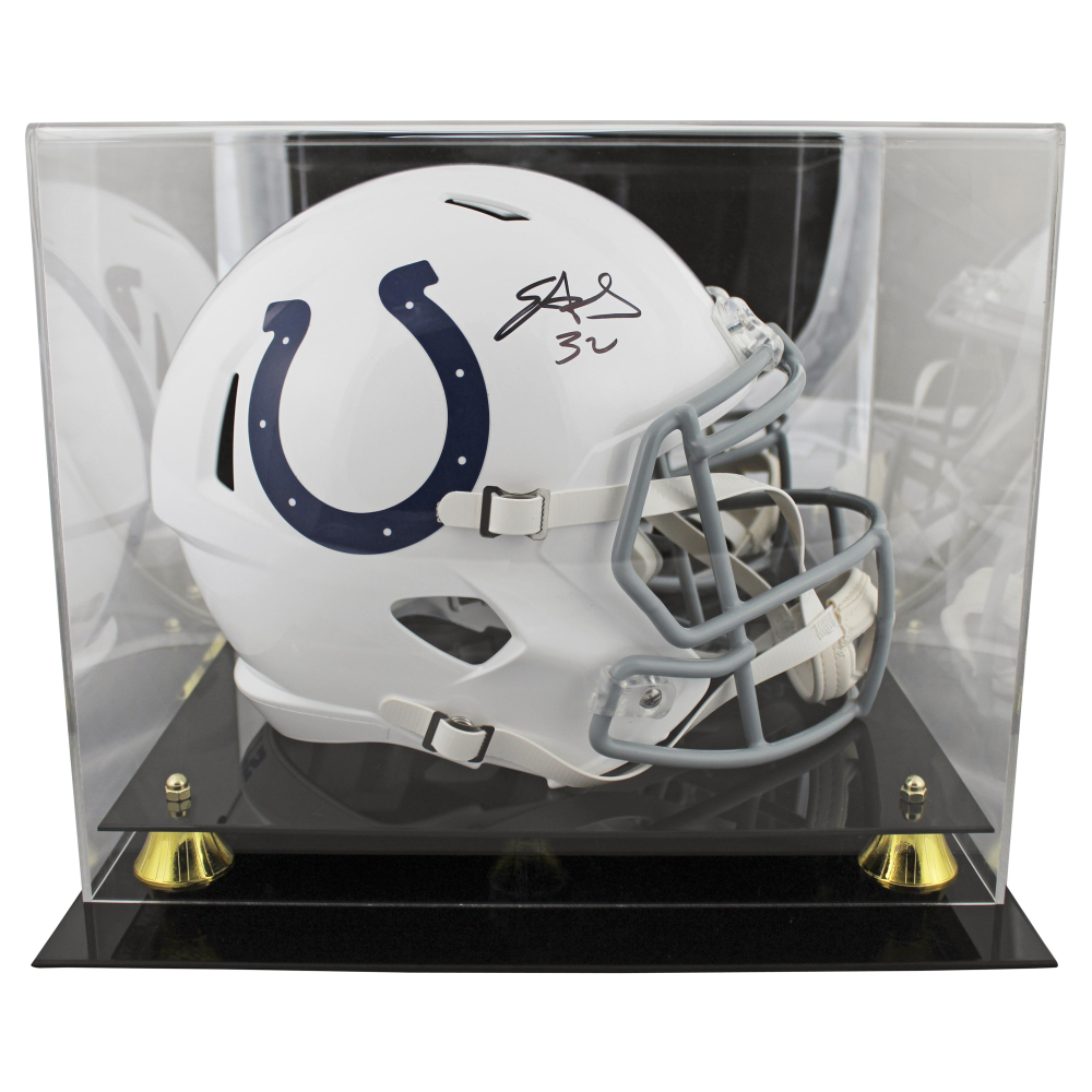 Edgerrin James Signed Colts Full-Size Speed Helmet with Display Case ...
