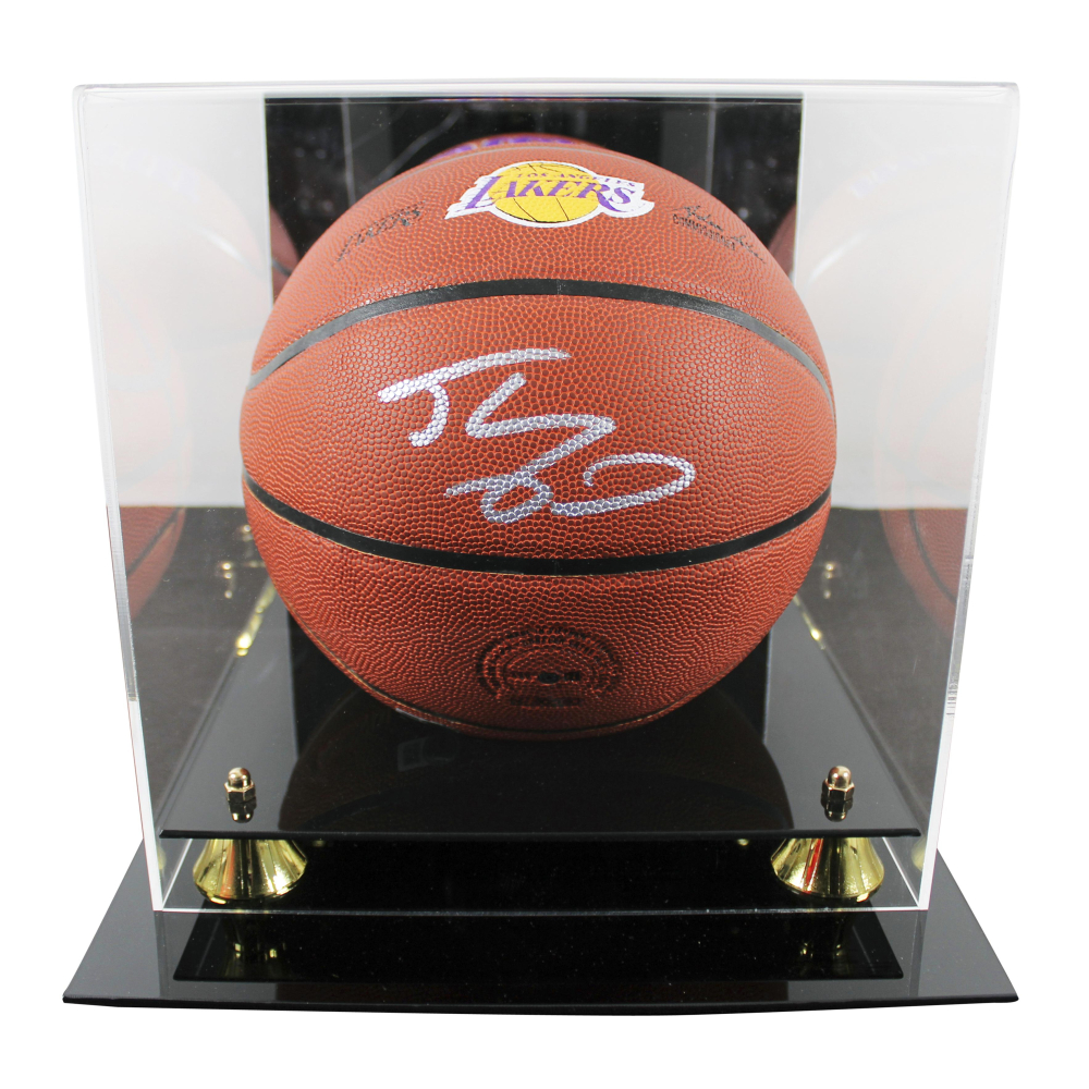 Shaquille O'Neal Signed Lakers Logo Basketball with Display Case ...