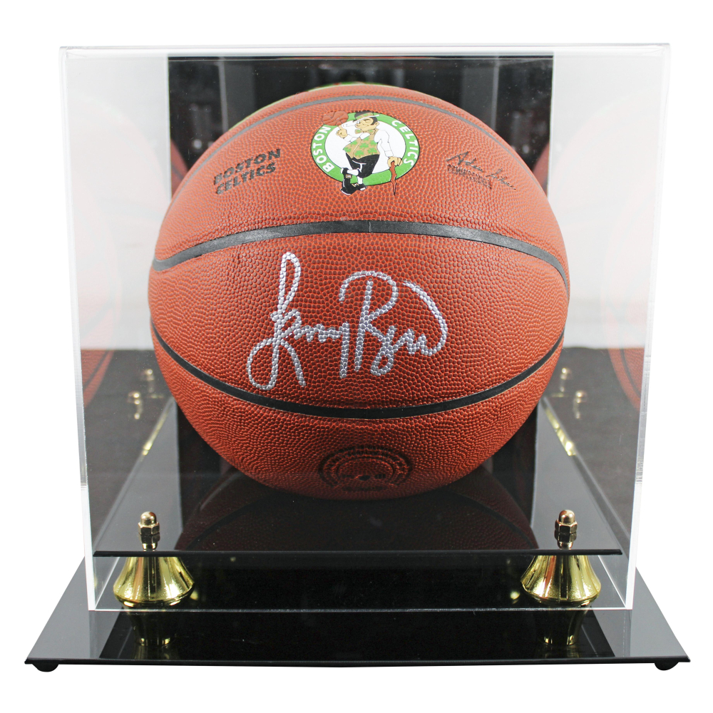Larry Bird Signed Wilson Celtics Logo Basketball with Display Case (Beckett) | Pristine Auction