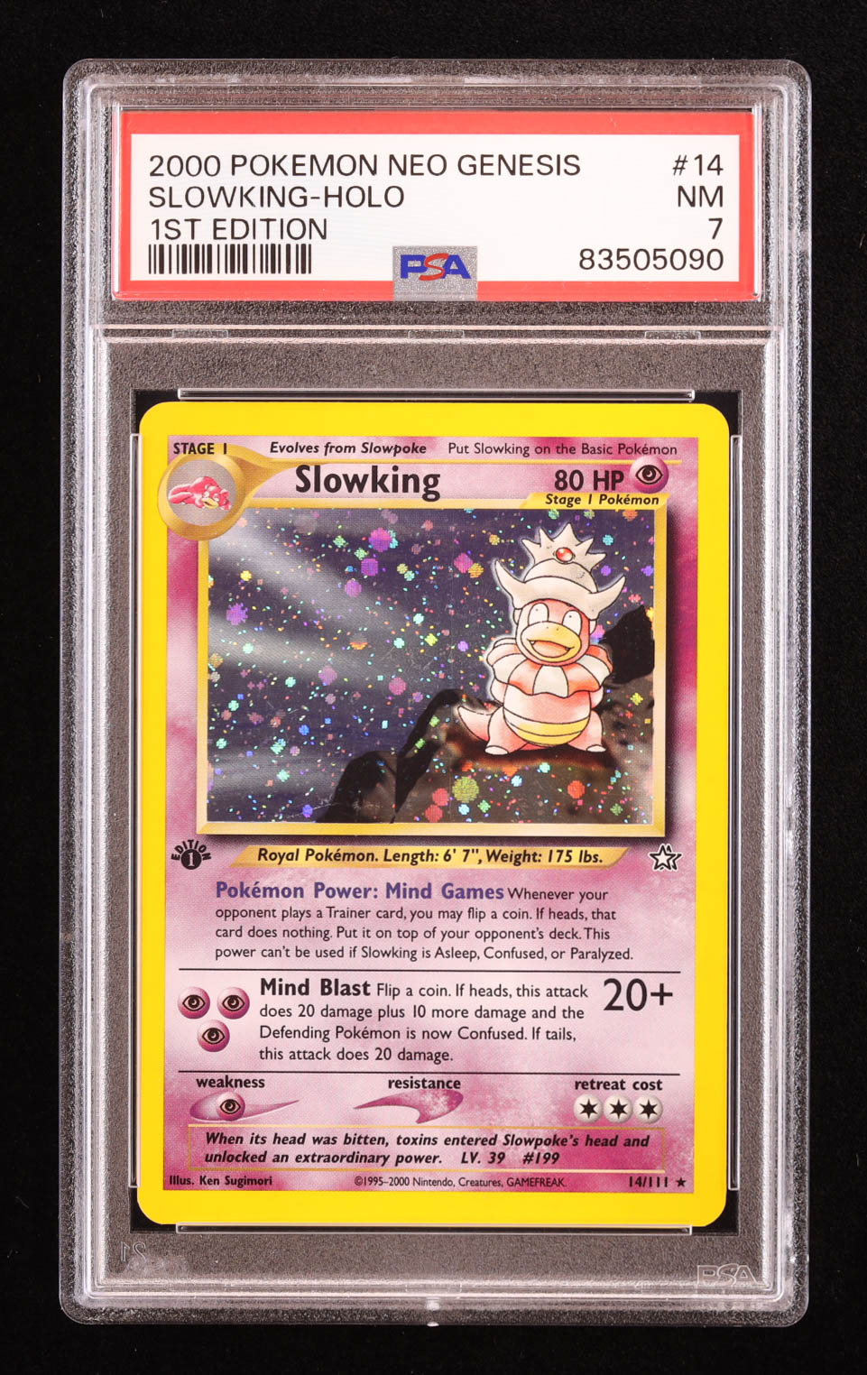 Slowking 2000 Pokemon Neo Genesis 1st Edition #14 Holo (PSA 7 ...