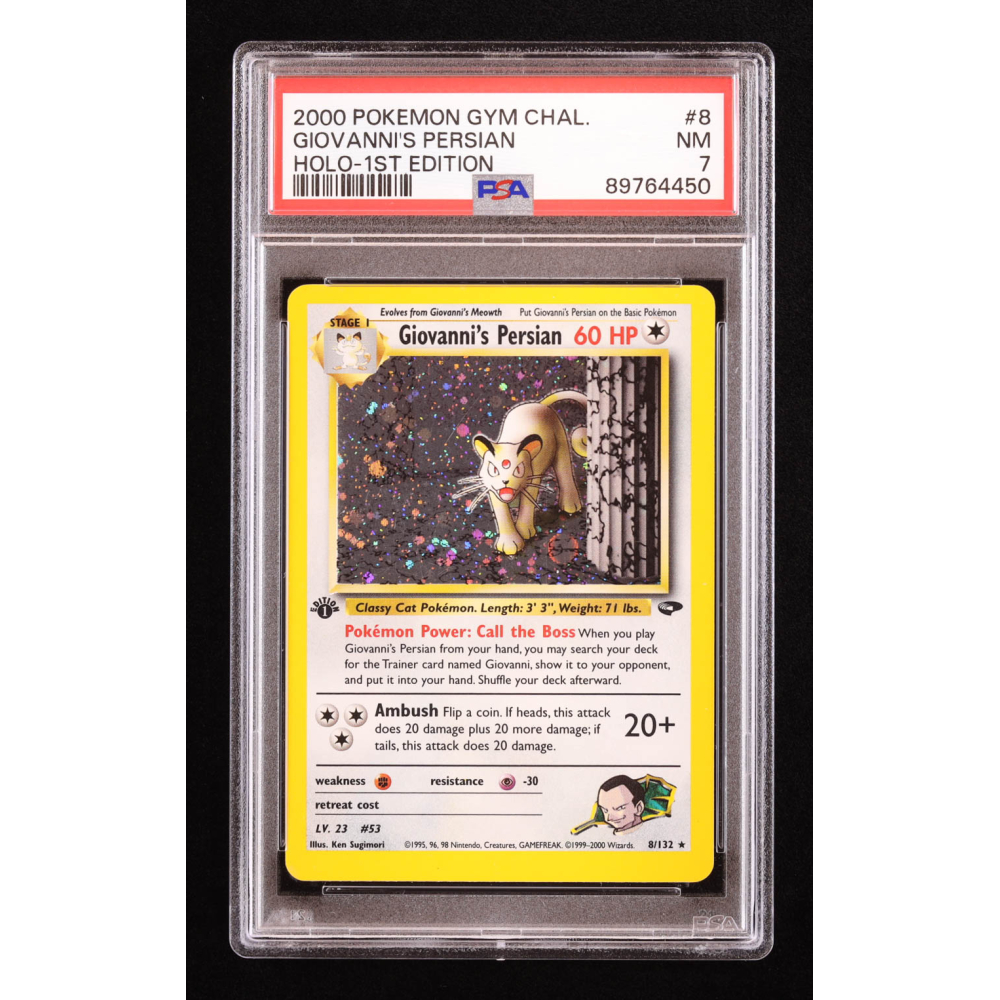 Giovanni's Persian 2000 Pokemon Gym Challenge 1st Edition #8 Holo (PSA ...