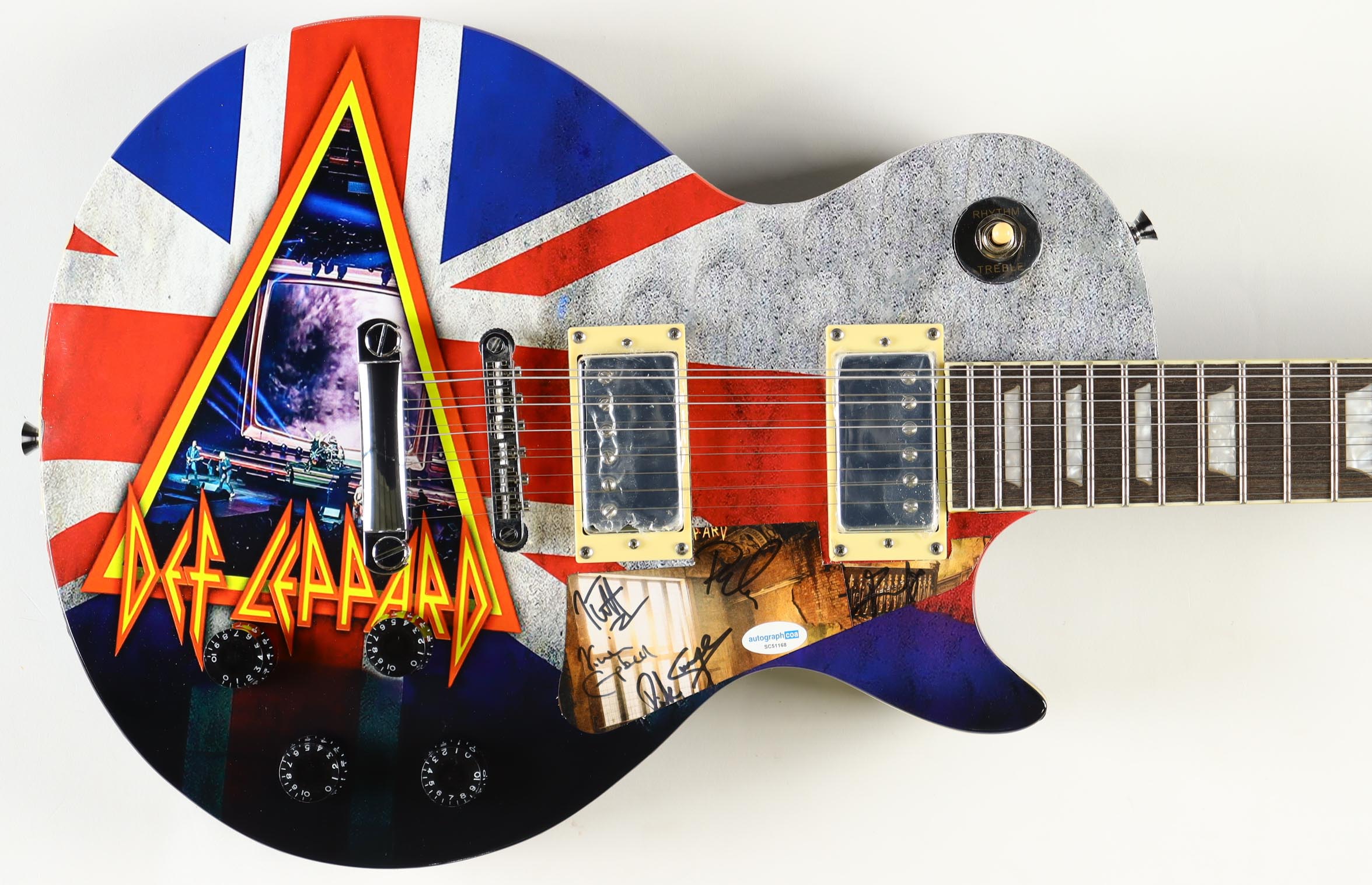 Def Leppard Signed 40" Signature Edition Electric Guitar Band-Signed By ...