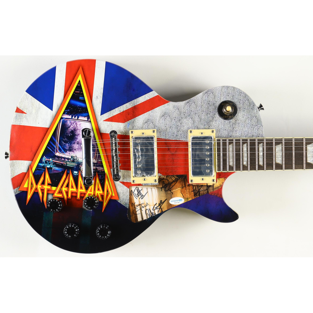 Def Leppard Signed 40" Signature Edition Electric Guitar Band-Signed By ...