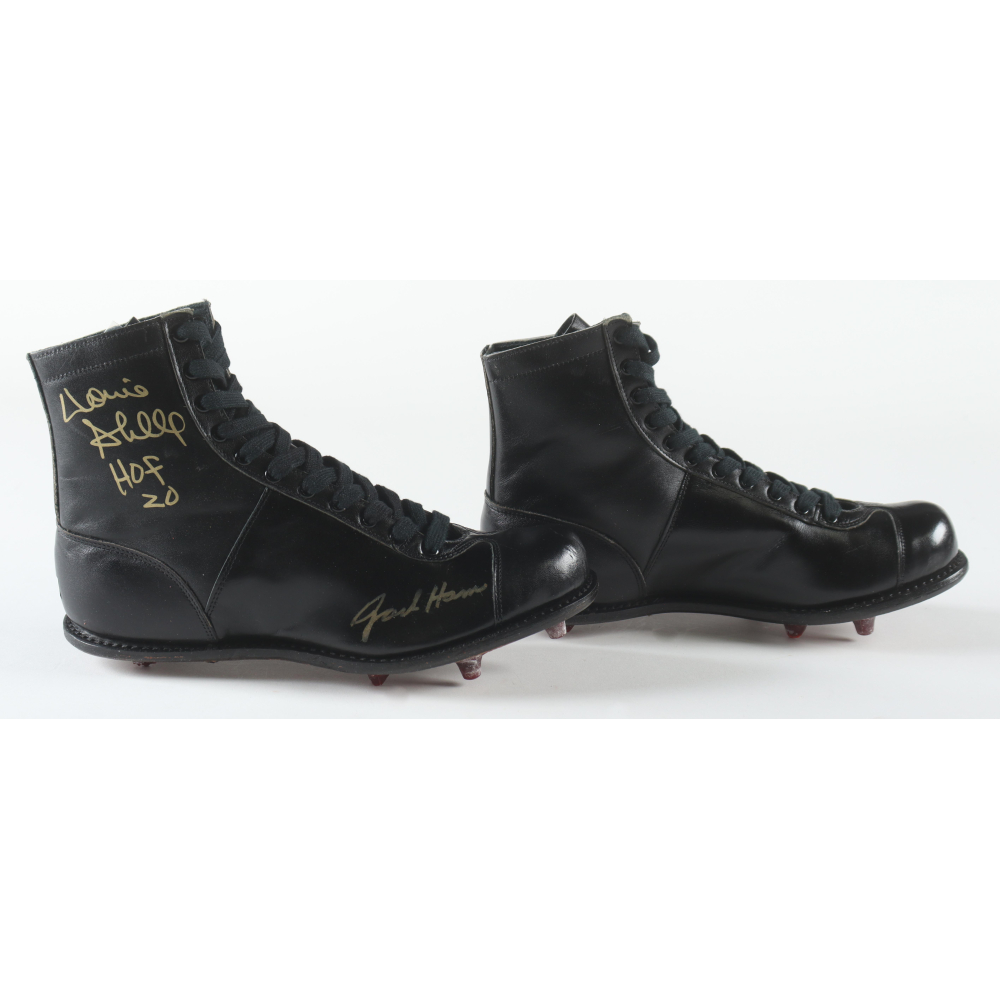 1975 Steelers Pair of (2) Vintage Leather Football Cleats Signed by ...