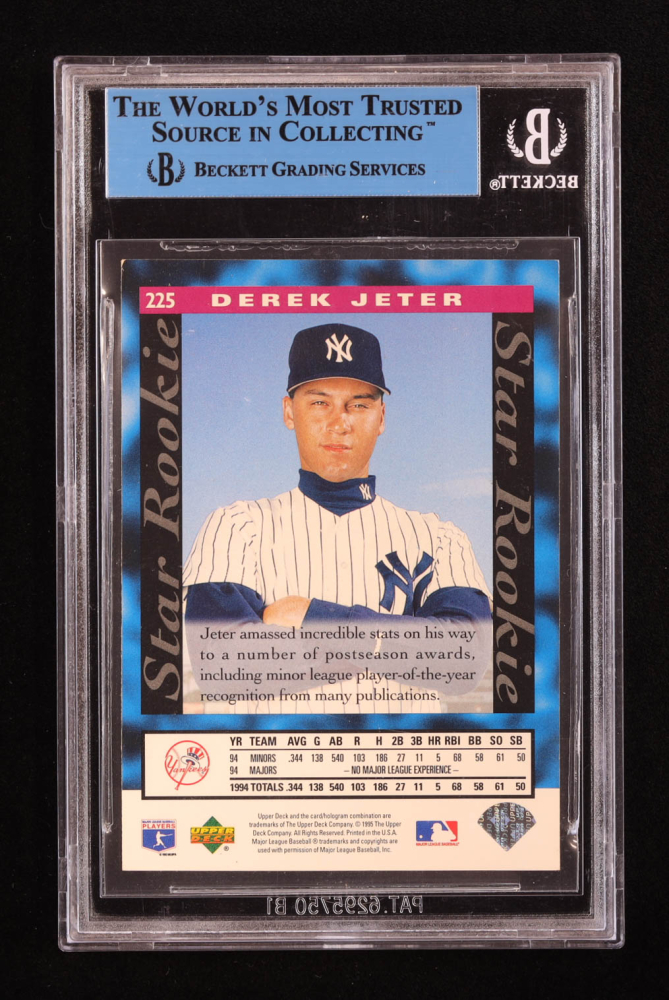 Derek Jeter Signed 1995 Upper Deck #225 RC (BGS) | Pristine Auction