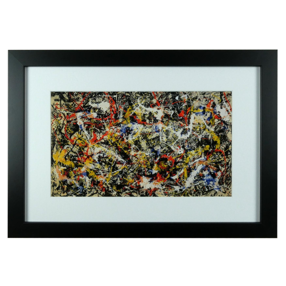 Jackson Pollock "Convergence" Custom Framed Photo Display | Pristine Auction