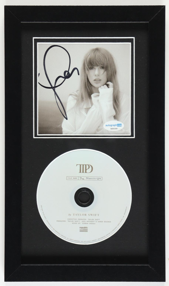 Taylor Swift Signed Custom Framed "The Tortured Poets Department" CD ...