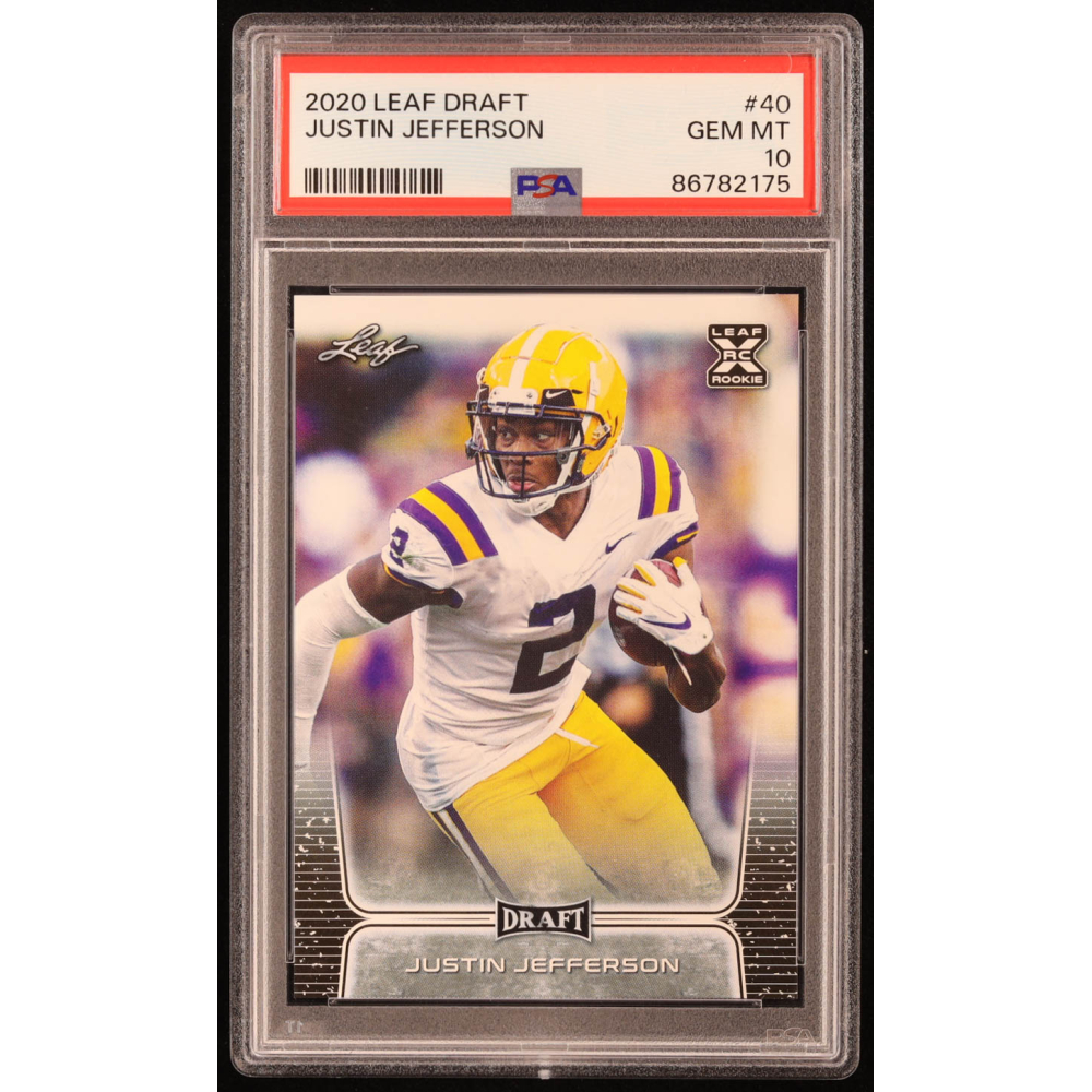 Justin Jefferson 2020 Leaf Draft #40 RC (PSA 10) | Pristine Auction