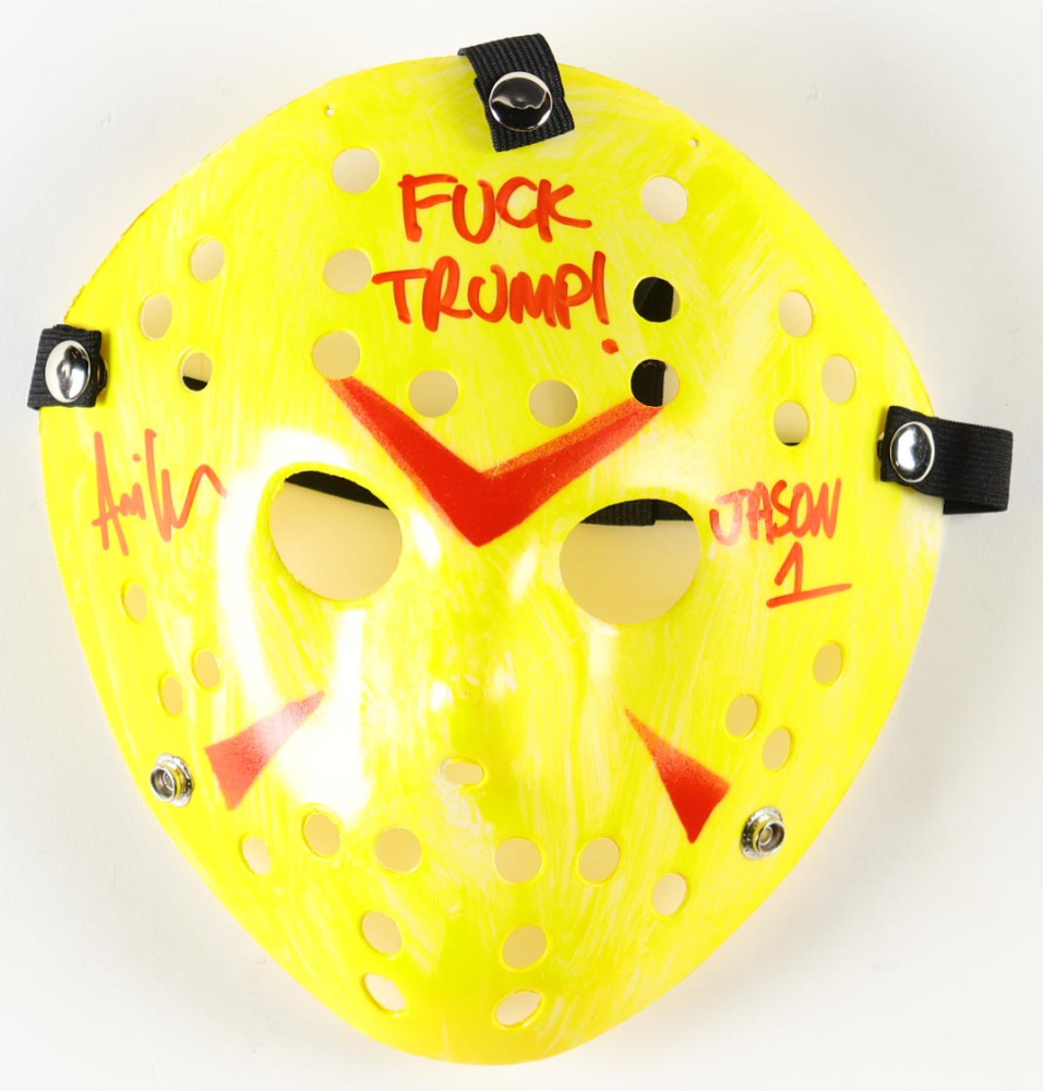 Ari Lehman Signed "Friday the 13th" Mask Inscribed "F*** Trump ...