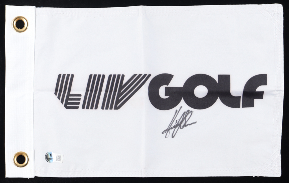 Henrik Stenson Signed LIV Golf Pin Flag (Beckett) | Pristine Auction