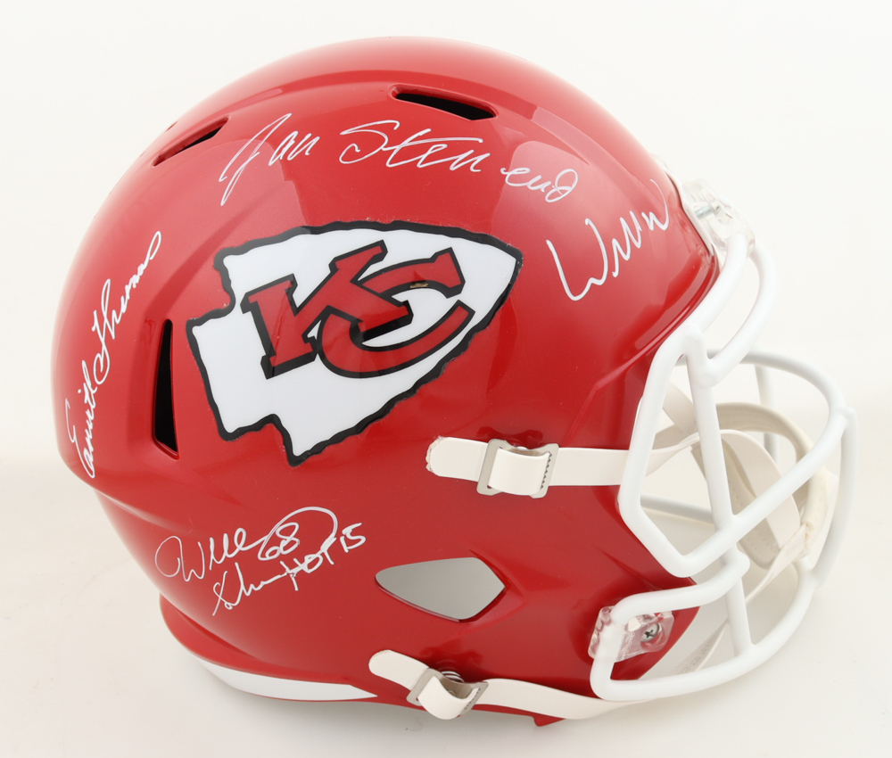 Jan Stenerud, Willie Roaf, Emmit Thomas & Will Shields Signed Chiefs ...
