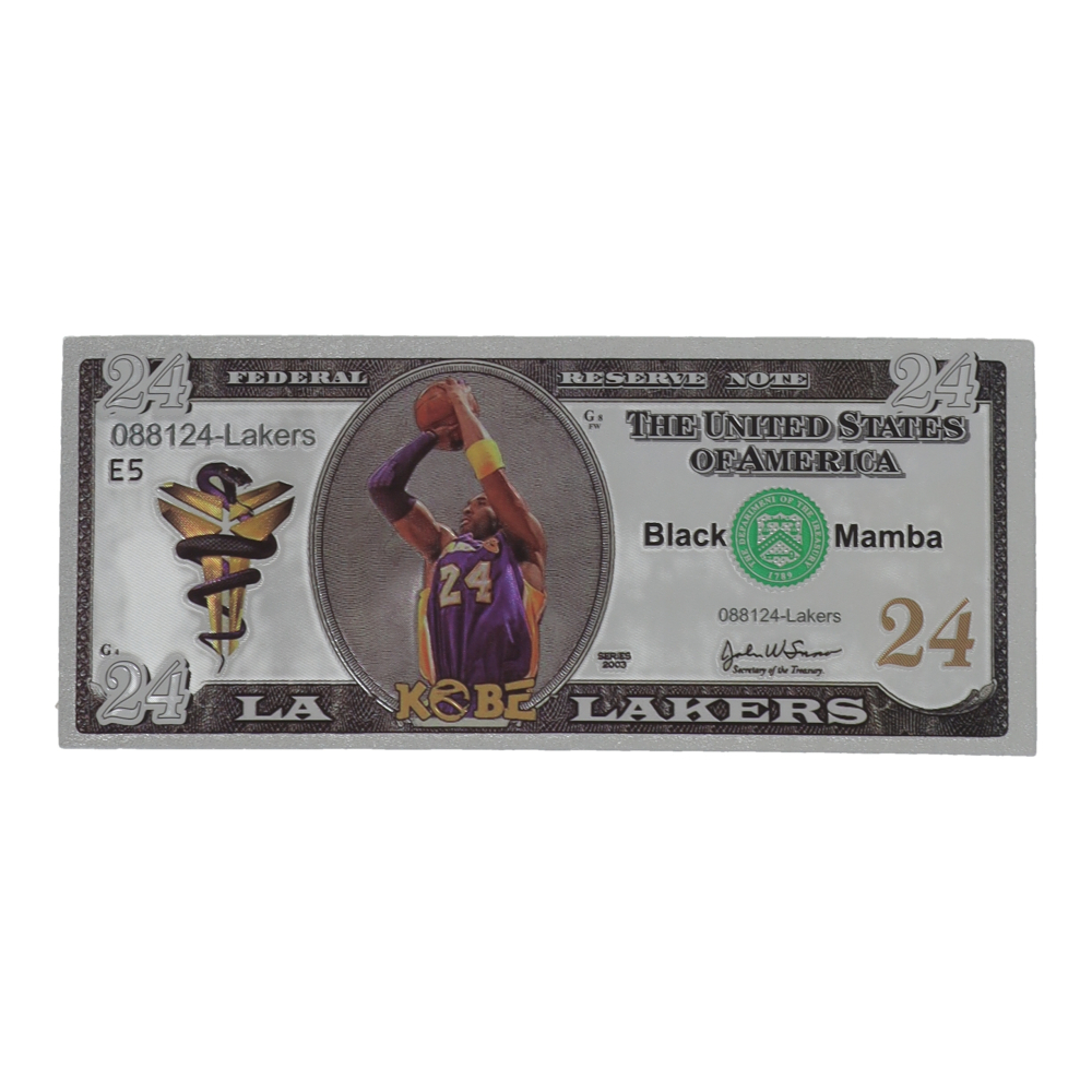 Kobe Bryant "The Black Mamba" Commemorative Silver Bill | Pristine Auction