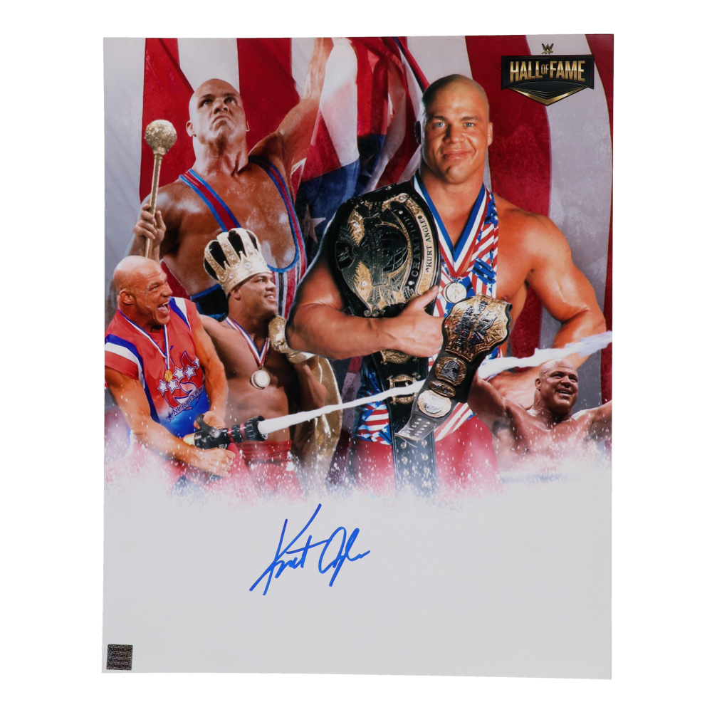 Kurt Angle Signed WWE 16x20 Photo (Playball Ink) | Pristine Auction