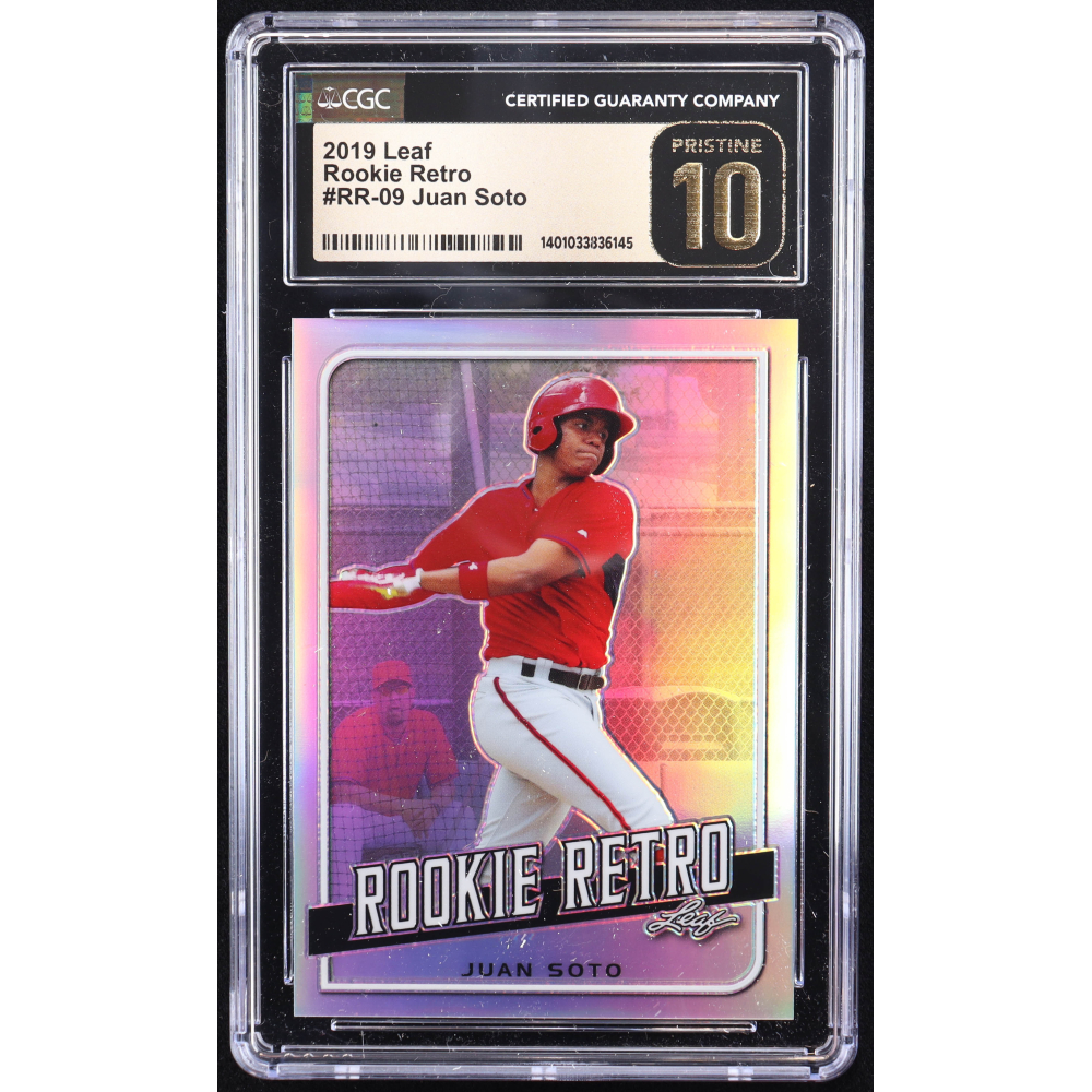 Juan Soto 2019 Leaf Rookie Retro #RR09 RC (CGC 10 | Pristine Black ...