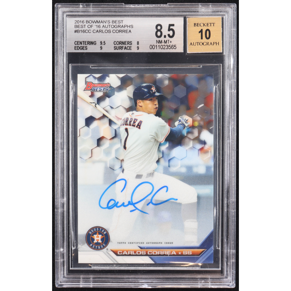 Carlos Correa 2016 Bowman's Best of '16 Autographs #B16CC (BGS 8.5 ...