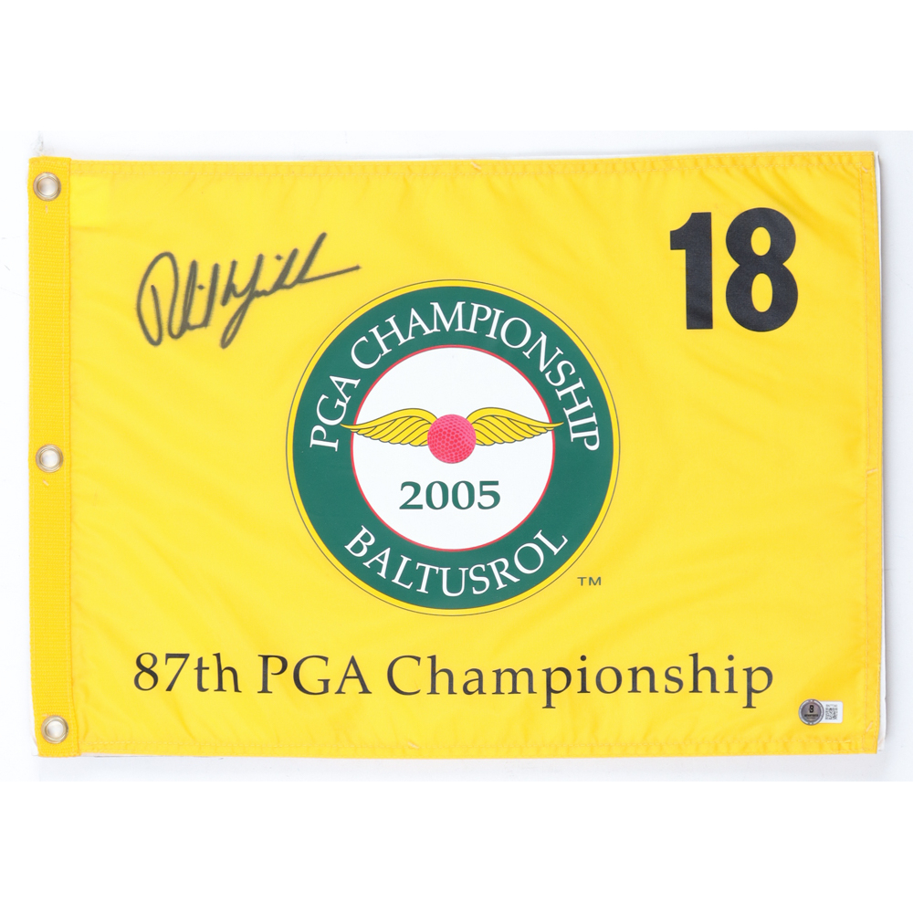 Phil Mickelson Signed 87th PGA Championship Golf Pin Flag (Beckett ...