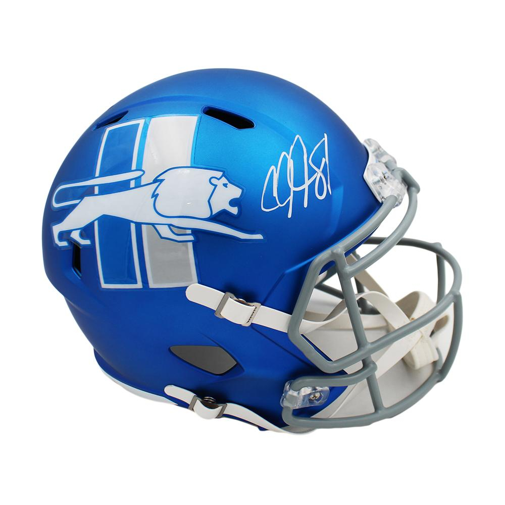 Calvin Johnson Signed Lions Full-Size Alternate Speed Helmet (Beckett ...