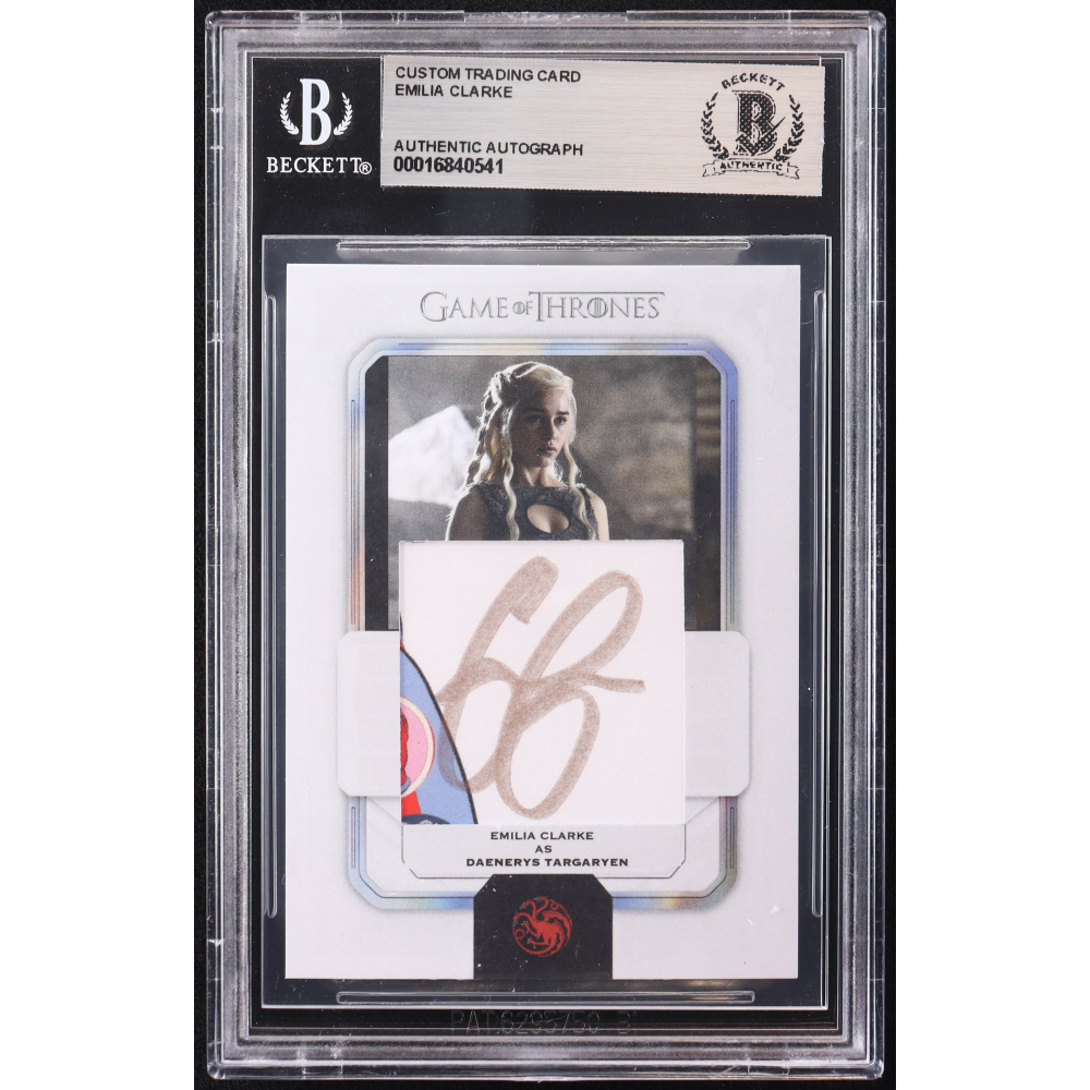 Emilia Clarke Signed "Game of Thrones" Custom Trading Card (BGS ...