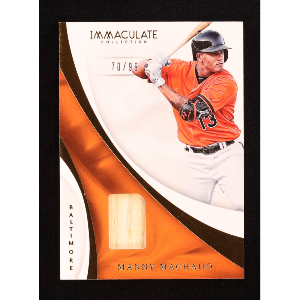 Manny Machado 2017 Panini Immaculate Collection Materials #SMA Bat #70/ ...