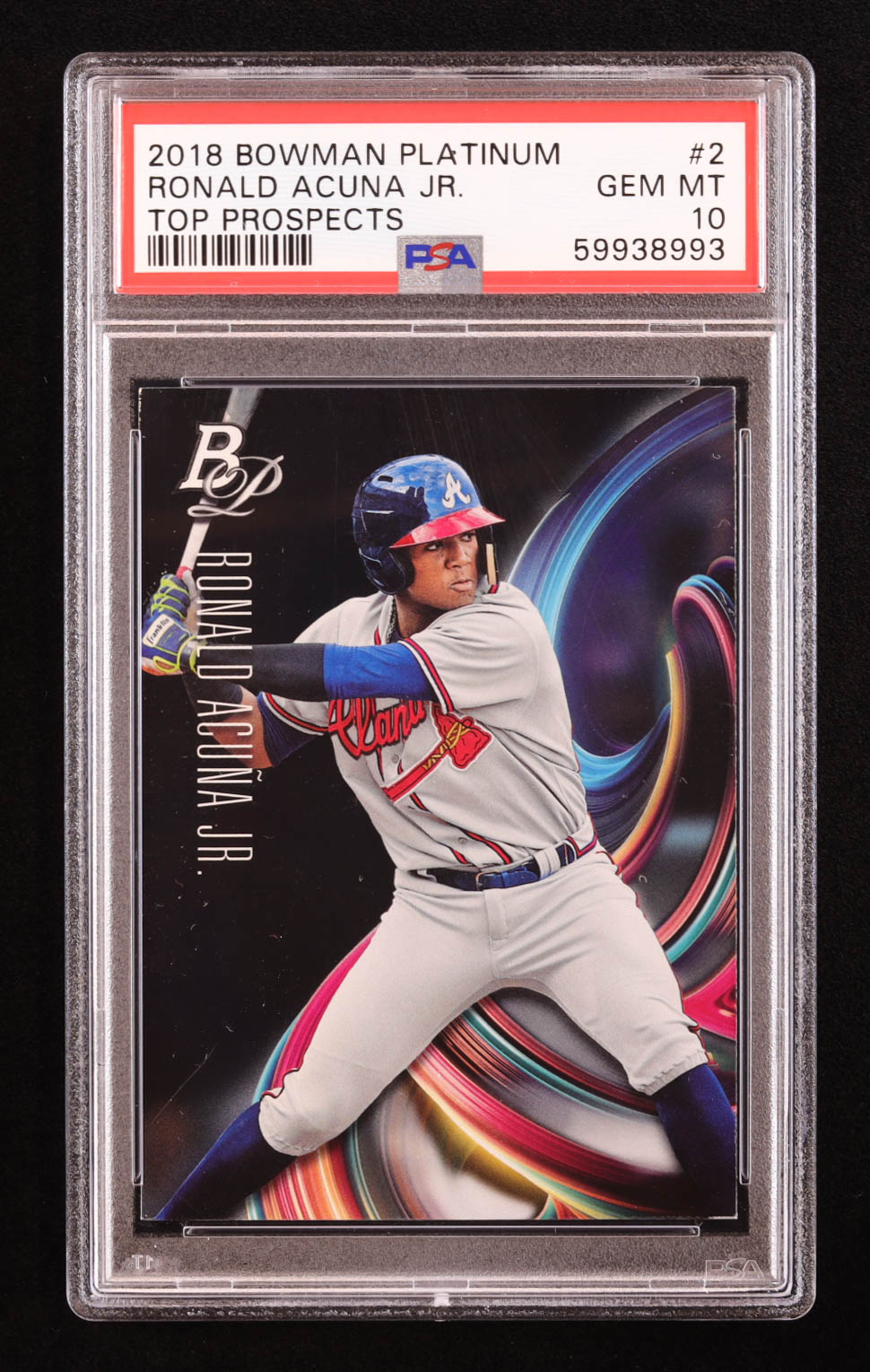 Ronald Acuna Jr. 2018 Bowman Platinum Top Prospects #TOP2 RC (PSA 10 ...