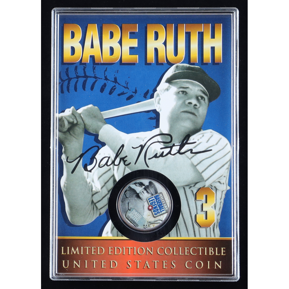 Babe Ruth Military Baseball Legends Merrick Mint Colorized Half Dollar ...