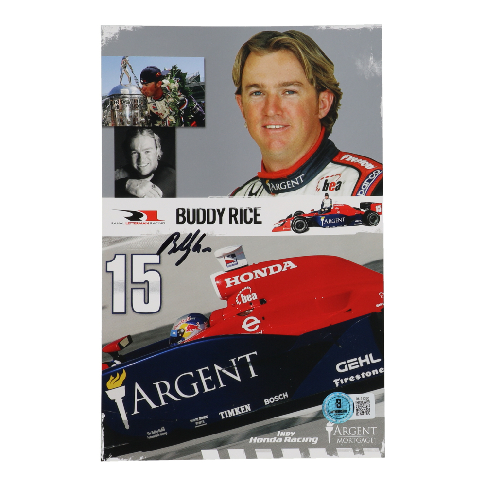 Buddy Rice Signed NASCAR Flyer (Beckett) | Pristine Auction