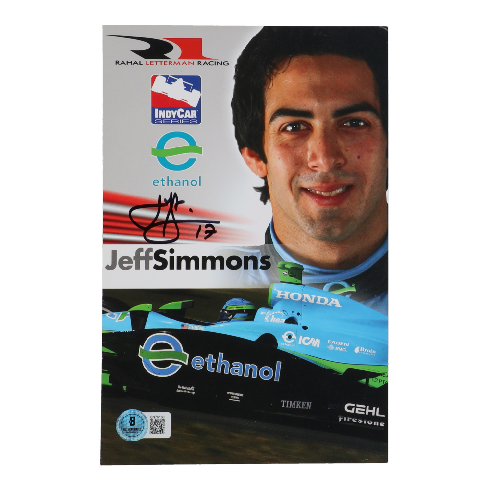 Jeff Simmons Signed IndyCar 5x8 Photo (Beckett) | Pristine Auction