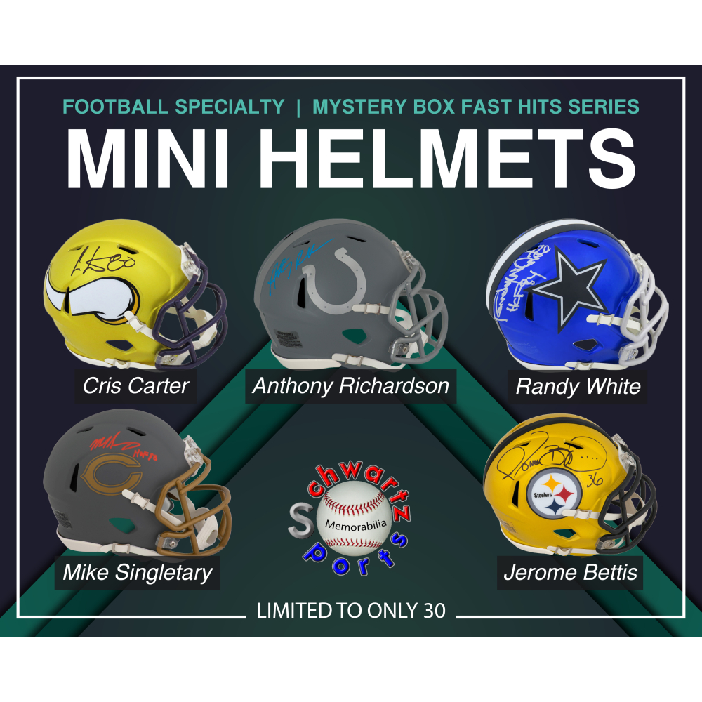 FOOTBALL SPECIALTY MINI HELMET SIGNED Mystery Box – FAST HITS Series 8 ...