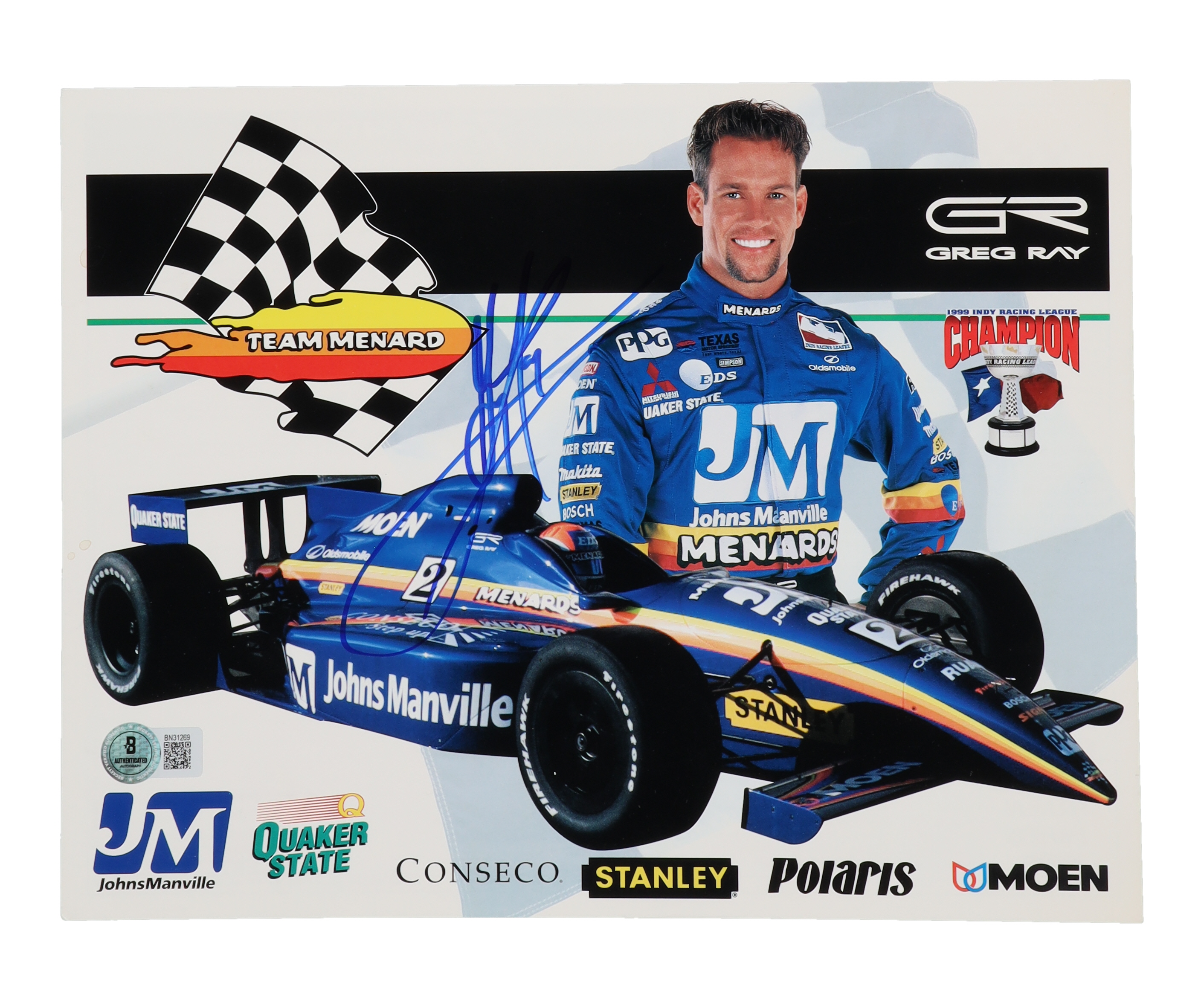 Greg Ray Signed IndyCar 8x10 Photo (Beckett) | Pristine Auction