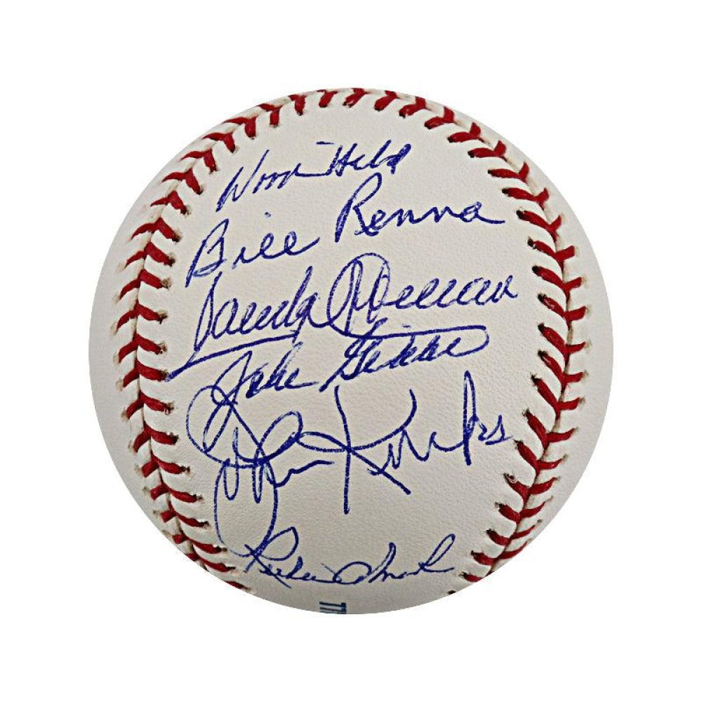 Yankees Greats OML Baseball Signed By (6) with Sandy Alomar, Ruben ...