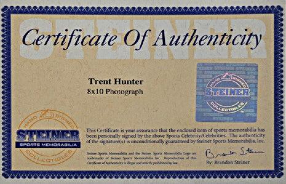 Trent Hunter Signed Islanders Custom Framed Photo (Steiner) | Pristine ...