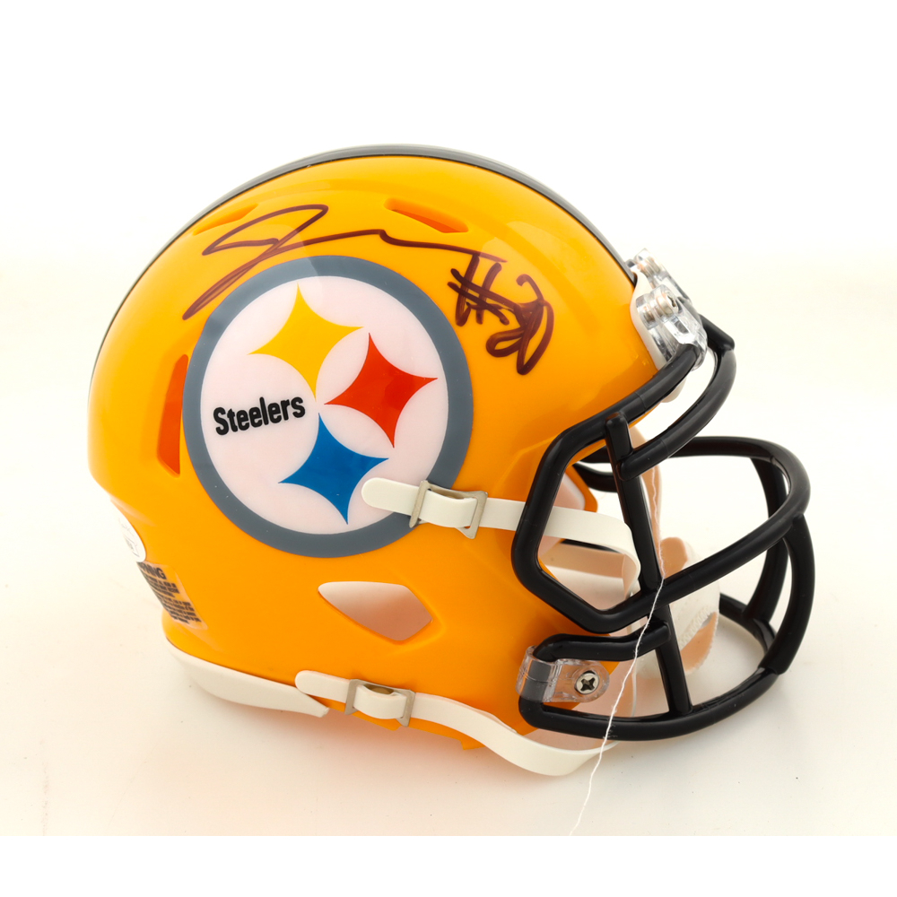 Jaylen Warren Signed Steelers Throwback Speed Mini Helmet (JSA ...