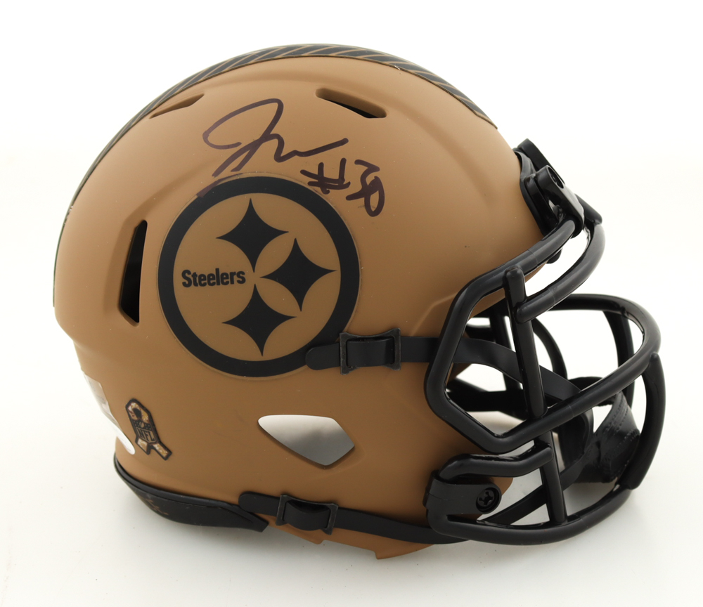 Jaylen Warren Signed Steelers Salute to Service Alternate Speed Mini ...