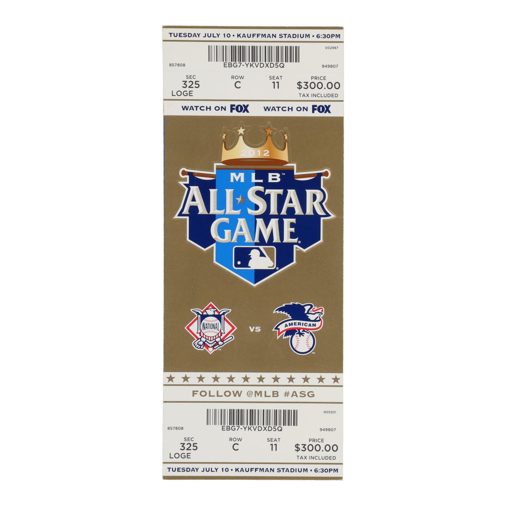 2012 MLB All-Star Game Ticket With Original Lanyard | Pristine Auction
