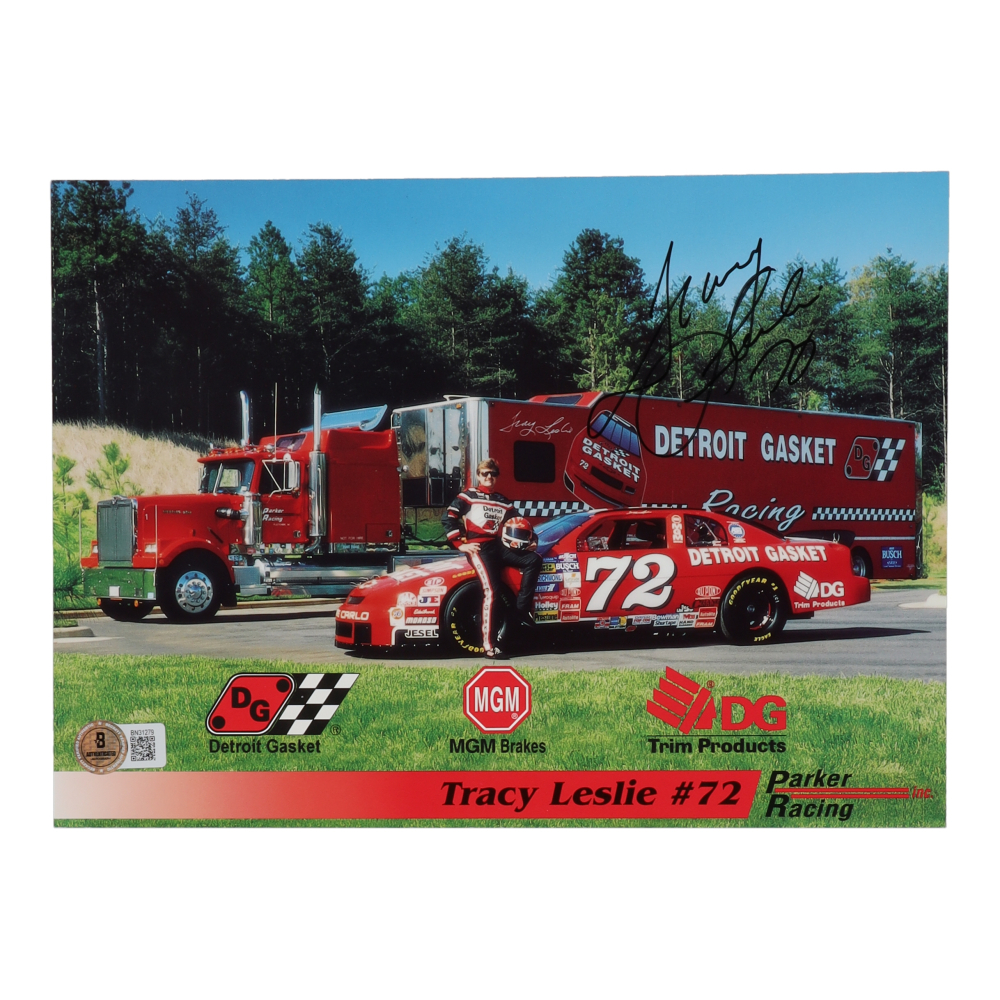 Tracy Leslie Signed NASCAR 8x10 Photo (Beckett) | Pristine Auction