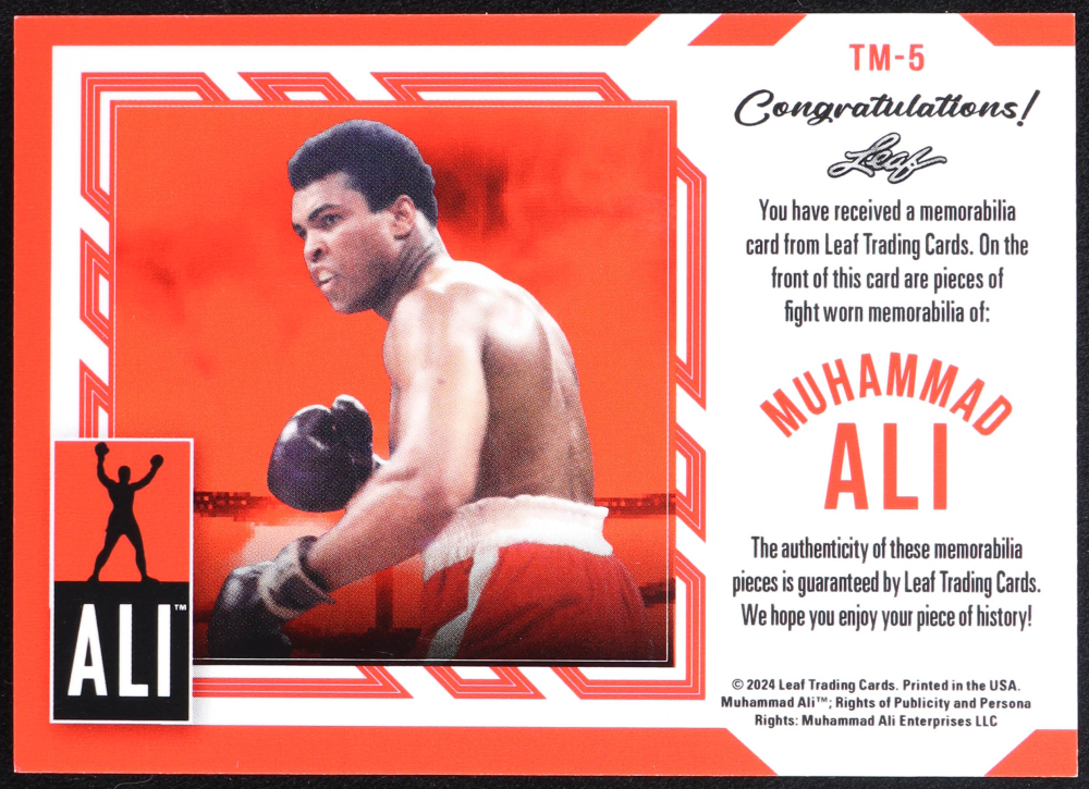Muhammad Ali 2024 Leaf Muhammad Ali Legacy Collection Triple ...
