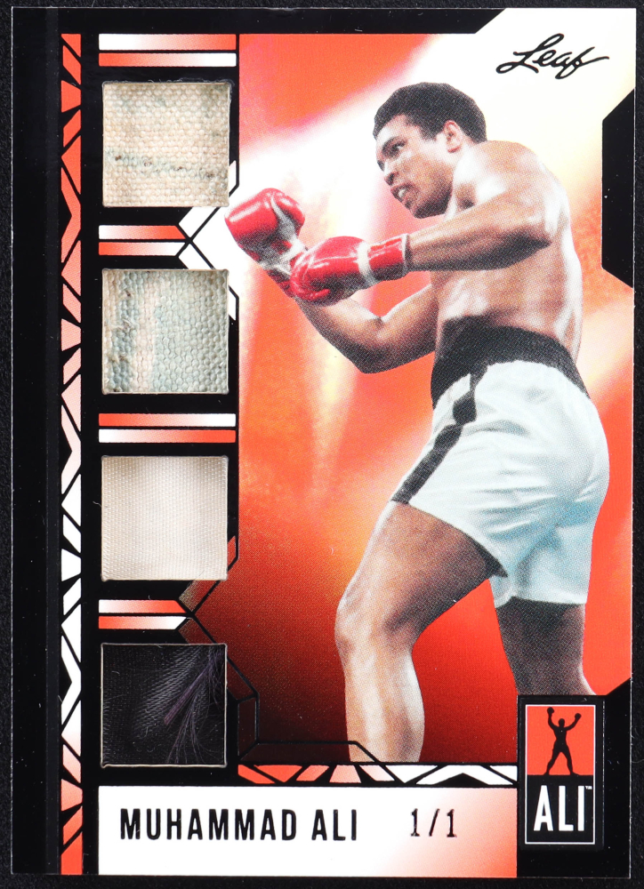 Muhammad Ali 2024 Leaf Muhammad Ali Legacy Collection Quad Memorabilia Black #QM1 #1/1 ...
