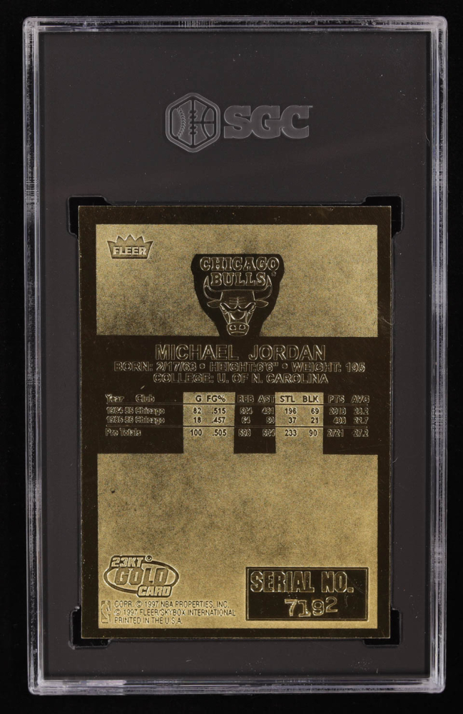 Michael Jordan 1997 Fleer Premier Feel the Game Signature Series 23KT ...