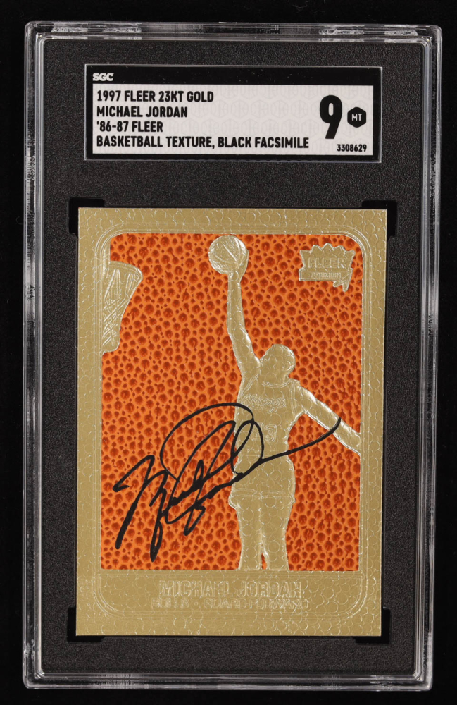 Michael Jordan 1997 Fleer Premier Feel the Game Signature Series 23KT ...