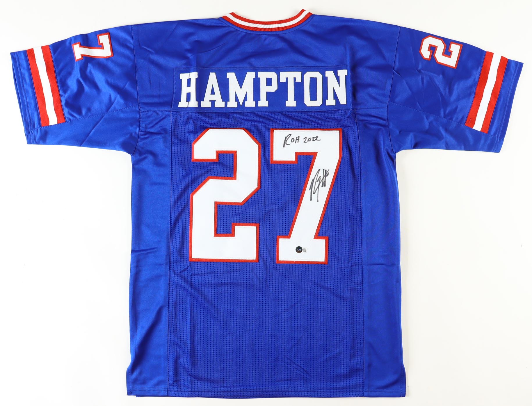 Rodney Hampton Signed Jersey Inscribed "ROH 2022" (Beckett) | Pristine ...